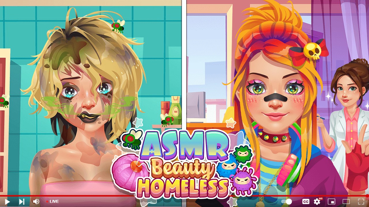 ASMR Beauty Homeless 🕹️ Jeux Gratuits sur Play123